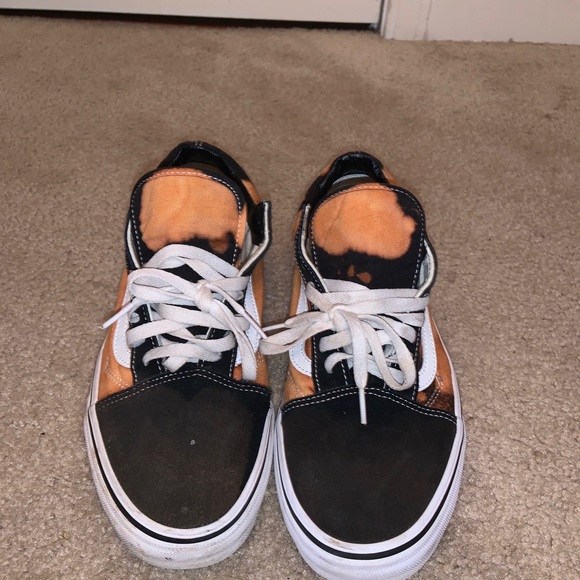 Vans | Shoes | Custom Vans Bleached | Poshmark